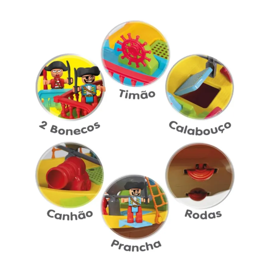 Barco pirata maral - Barco pirata maral - MEGA FAZ DE CONTA