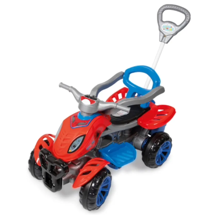 Quadriciclo com pedal spider com haste azul maral - Quadriciclo com ...